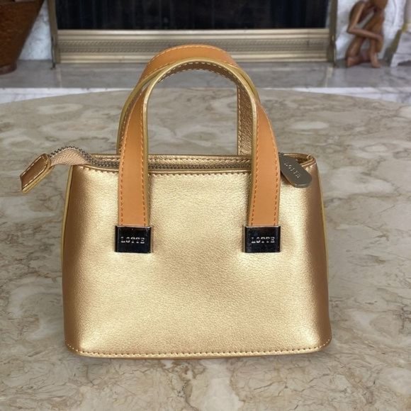 Lotte | Bags | Nwot Lotte Gold Leather Mini Satchel Bag | Poshmark